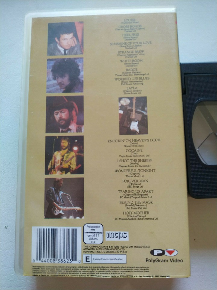 Eric Clapton The Cream Of Clapton 1989 Polygram - VHS Tape V.O. | eBay