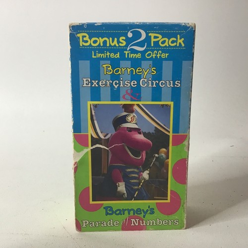 Barney Exercise Circus Parade Numbers Sing-Along Bonus 2-Pack VHS Video ...