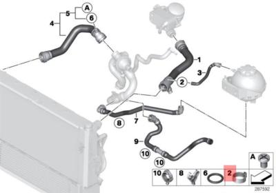 Genuine Hose Clamp x5 pcs BMW M5 M6 X5 X6 89V E70 E71 F06 F10 F12 ...