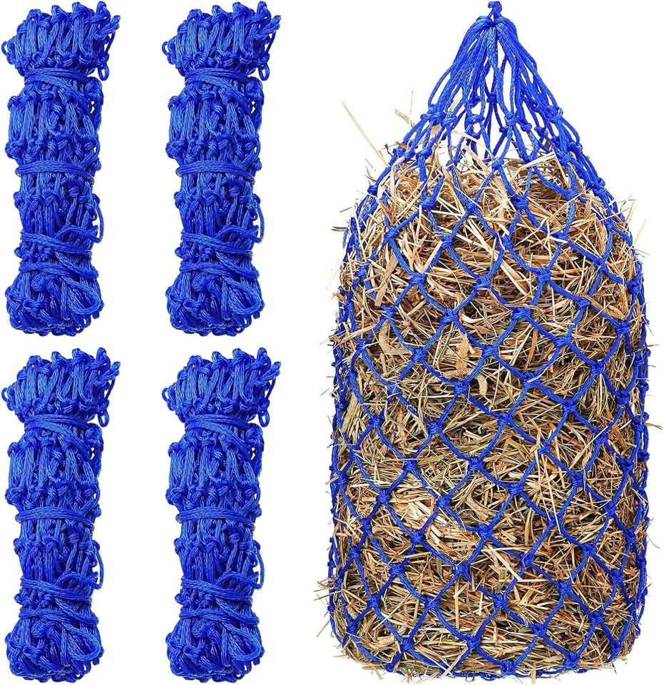 4 Pcs Slow Feed Hay Net 40 Inch Hay Nets for Horses Hanging Hay Feeder ...