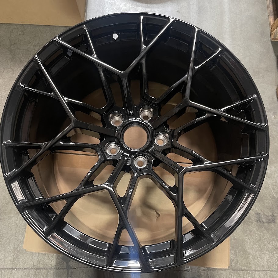 19x8.5/20x11 Rep Corvette ZR1 Style Fit C8 5x120 38/48 Black Wheels ...