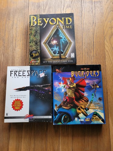 Retro Cd Rom PC Game lot 90s, Beyond Time, Bugriders, & Decent ...