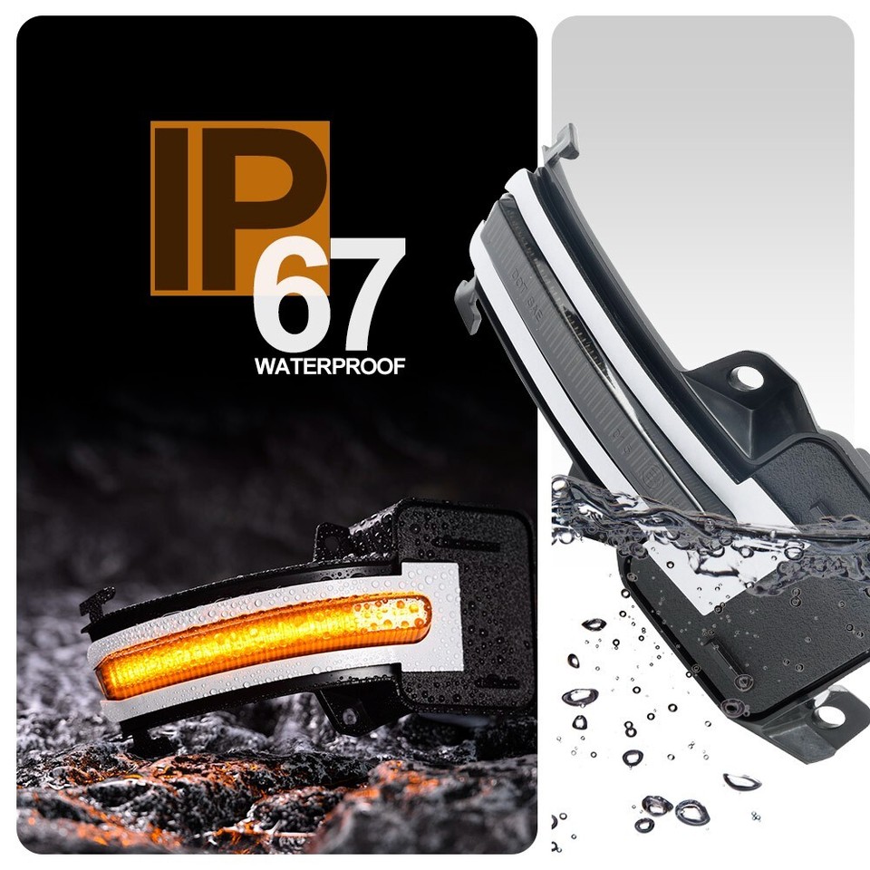 Acura TLX MDX Smoked Lens Dynamic LED Side Rear View Mirror Turn Signal ...