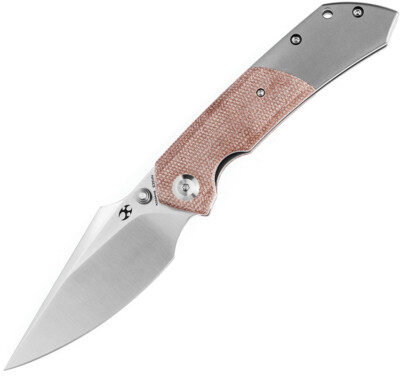 Kansept Knives Fenrir Pocket Knife Brown Micarta & Titanium Folding ...
