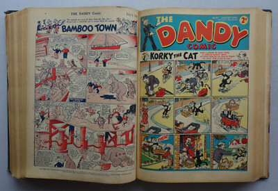 Dandy comic #110-161 Jan-Dec 1940 x 52 Full Year Bound Volume Rare DCT ...