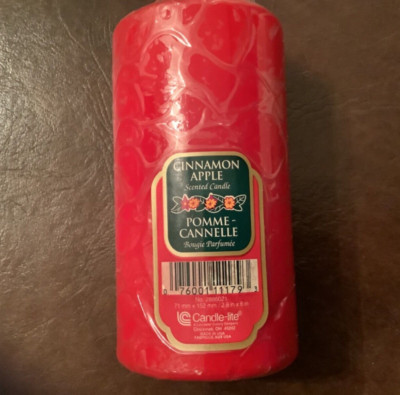 Cinnamon Apple Scented Pillar Candles, 3 x 6 in, Red Pillar | eBay