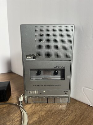 Craig Model No. J103A vintage Cassette recorder and player With AC ...