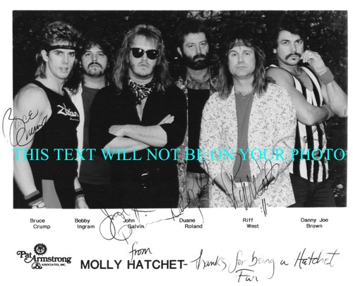 MOLLY HATCHET SIGNED AUTOGRAPH 8x10 RP PHOTO BRUCE CRUMP JOHN DUANE ...