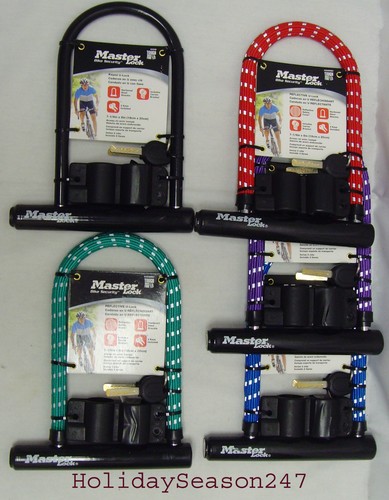 Master Lock Bicycle Bike Security Hardened Steel U-Lock With Carrier ...