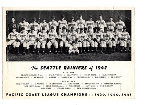 ORIGINAL 1942 SEATTLE RAINIERS 7x10 TEAM PHOTO BASEBALL WASHINGTON | eBay