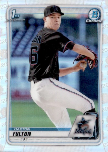 2020 BOWMAN DRAFT CHROME REFRACTOR 1ST MIAMI MARLINS - DAXTON FULTON # ...