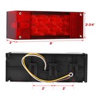 2x LED Low Profile Light Kit Trailer Rectangle Stop Brake Boat Marine ...