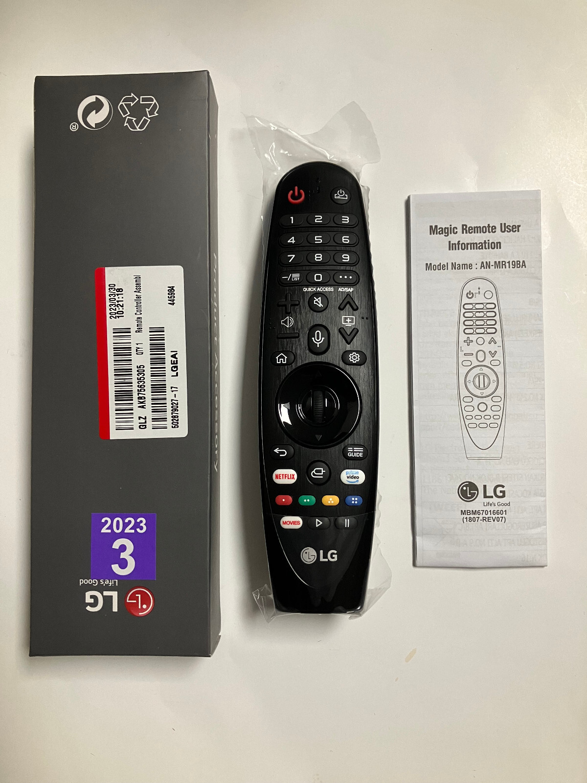 LG OEM 55SJ8000, 55SJ8500, 60SJ8000, 65SJ8000, 65SJ8500 AN-MR19BA MAGIC ...