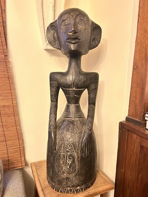 BIG Antique Bulul Philippine Ifugao Wood Bulul Female Figure 40” H | eBay