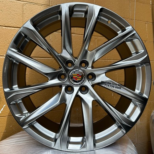 22" ESCALADE PLATINUM FR98 HYPER BLACK WHEELS Fits Sierra Yukon ...