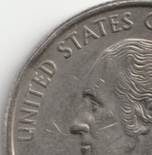 1999-D New Jersey State Quarter Washington 25C Planchet Clipped Error ...