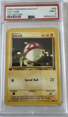 2000 Pokemon Team Rocket (1st) First Edition Voltorb #69 PSA 9 MINT | eBay