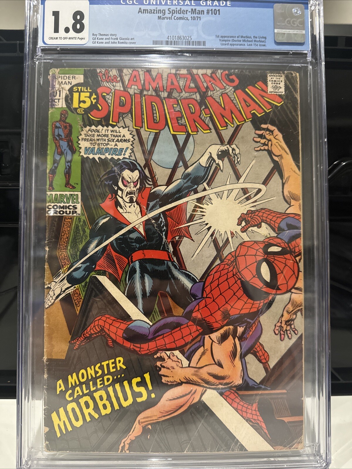 AMAZING SPIDER-MAN #101 1.8 GD- 1971 1ST APPEARANCE OF MORBIUS | eBay