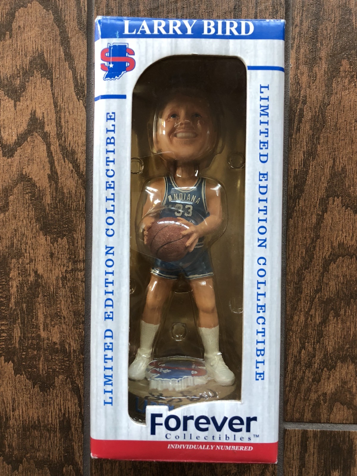 Larry Bird Signed Forever Collectibles Indiana St Basketball Bobblehead ...