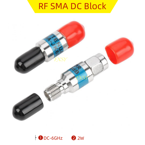 1Pcs RF Coaxial DC Block SMA Male to SMA Female 2W DC-6GHz 50Ω DC-Block ...