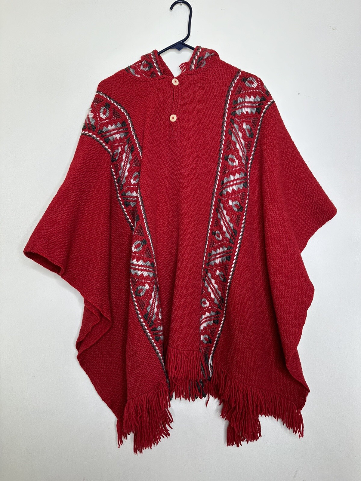 Vintage Inca Quichua Native Style Wool Poncho Hooded … - Gem