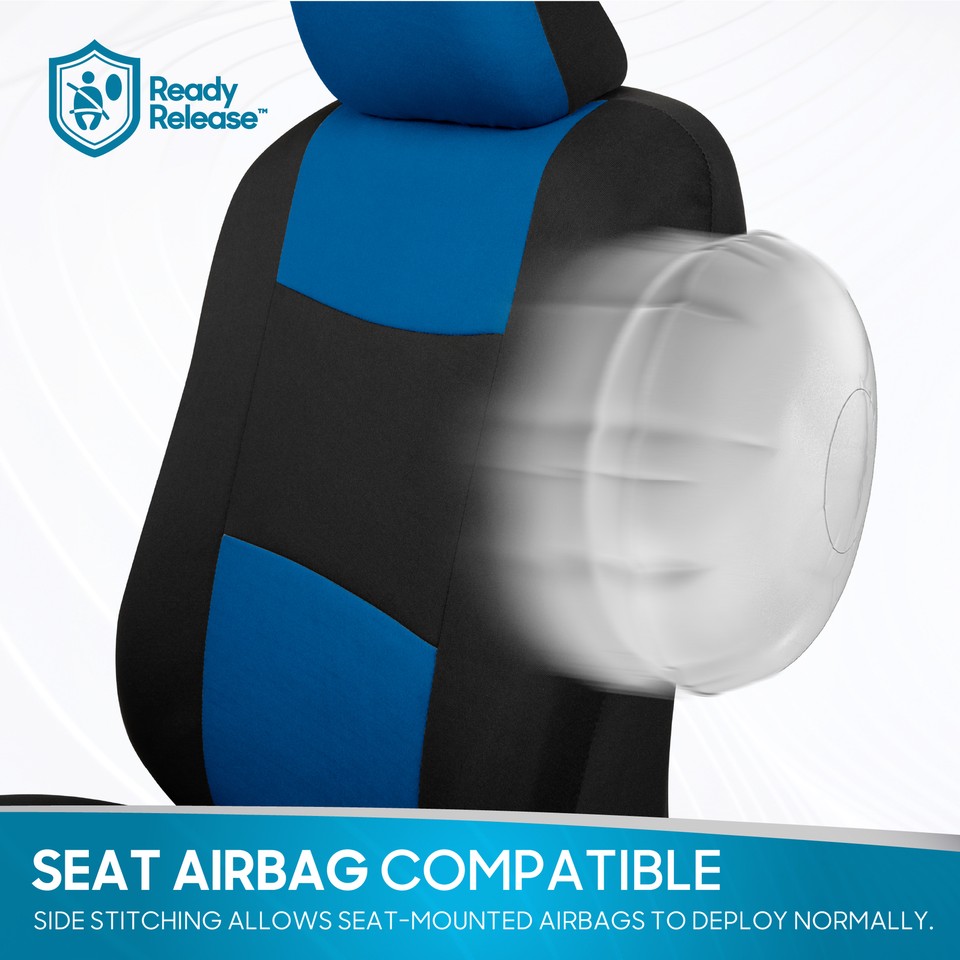 Blue Black Car Seat Covers for Car Truck SUV Van - PolyPro Universal ...