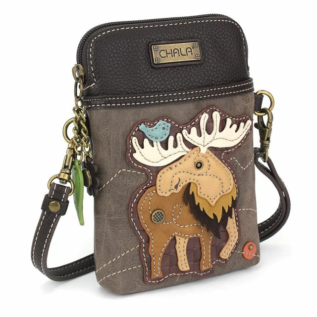 CHALA STONE GRAY MOOSE CELL PHONE CROSSBODY PURSE STRAP for sale online ...
