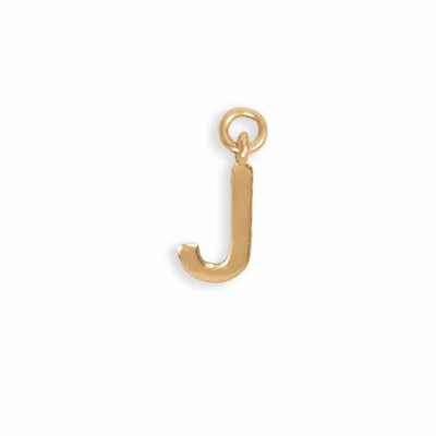 Gold-plated Sterling Silver Polished "J" Charm | eBay