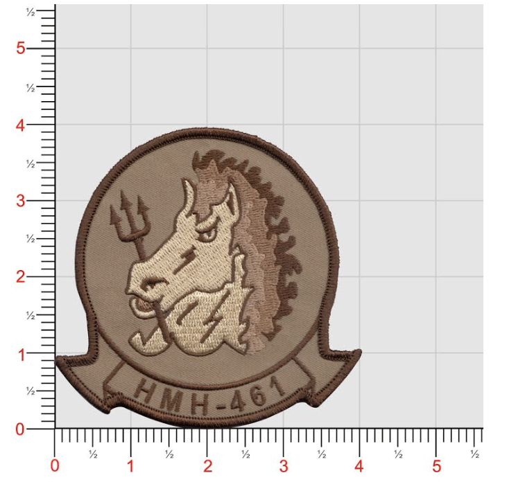 MARINE CORPS HMH-461 IRON HORSE SQUADRON TAN EMBROIDERED PATCH | eBay