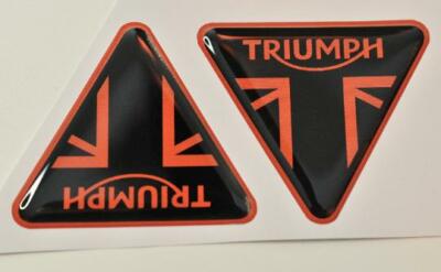 2pcs x TRIUMPH sticker (80x70mm) Domed 3D logo Decal | eBay Australia
