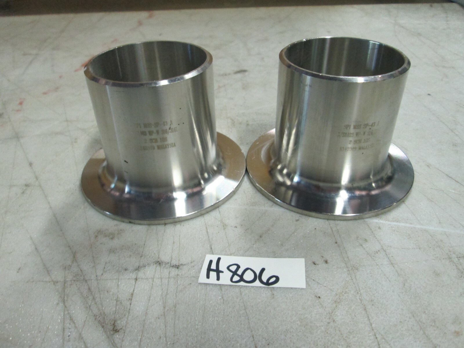 Stub End Butt Weld SPI MSS-SP-43A K1404+ A/SA40 WP-W 316/316 Lot of 2 ...