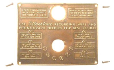 vintage SILVERTONE RADIO / RECORD / WIRE CONSOLE 7103: BRASS ...
