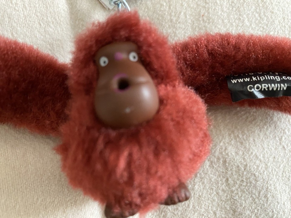 Kipling Monkey Keychain NWT Rust Chestnut Furry Vintage Hard To Find | eBay