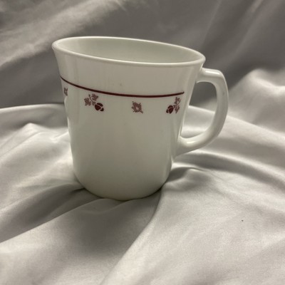 Corelle Coffee Cup Burgundy Rose Pattern Mug Replacement 8OZ Vintage 70 ...