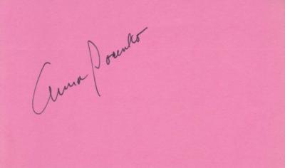 ANNA SOSENKO d. 2000 Signed 3x5 Index Card Songwriter From the 1930's ...