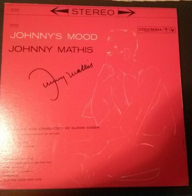 Johnny Mathis Autographed Johnny's Mood Record Album IN PERSON | eBay