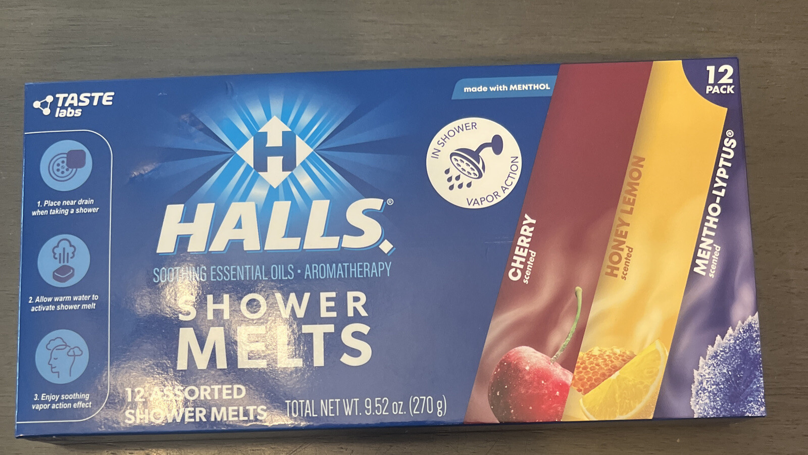 HALLS Shower Melts Cherry Honey Lemon Menthno-Lyptus - Factory 2pk for ...