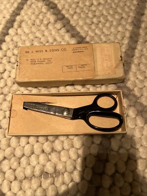 Vintage J Wiss & Sons Co Shears Scissors Fabric Tailor Original Old ...