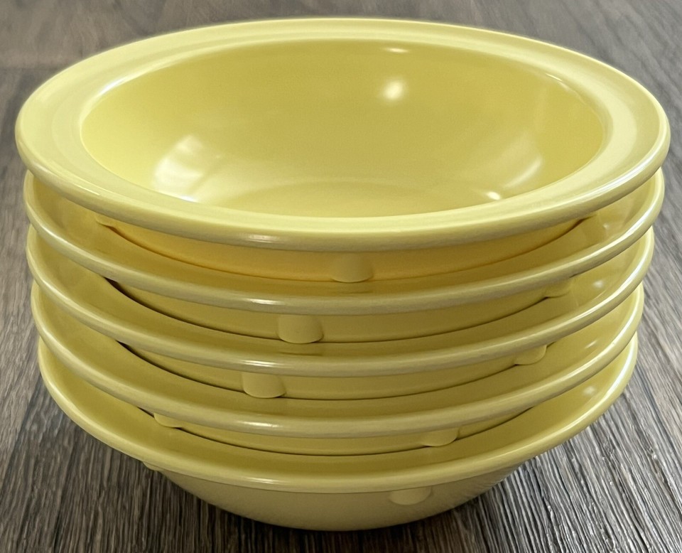 Prolon Ware 9943 Vintage Set of 5 Melamine Yellow Stacking Bowls | eBay