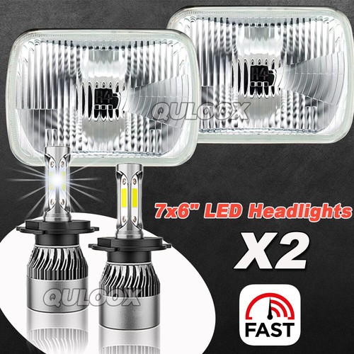 Pair 7x6" 5x7" LED Headlights Hi/Lo Sealed For Mazda B2000 B2200 B2600 ...