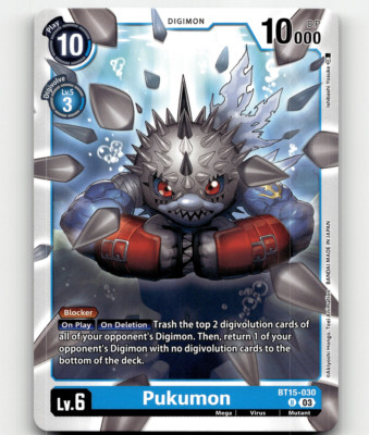 Digimon CCG Pukumon BT15-030 U - Exceed Apocalypse | eBay