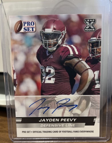 2022 Leaf Draft Football Jayden Peevy, RC Auto no BA-JP2 | eBay