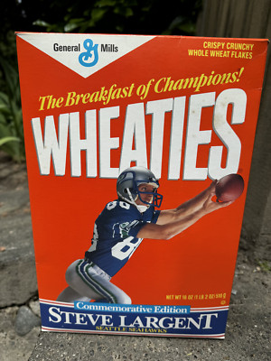 Wheaties box Steve Largent edition cereal commemorative Seattle ...