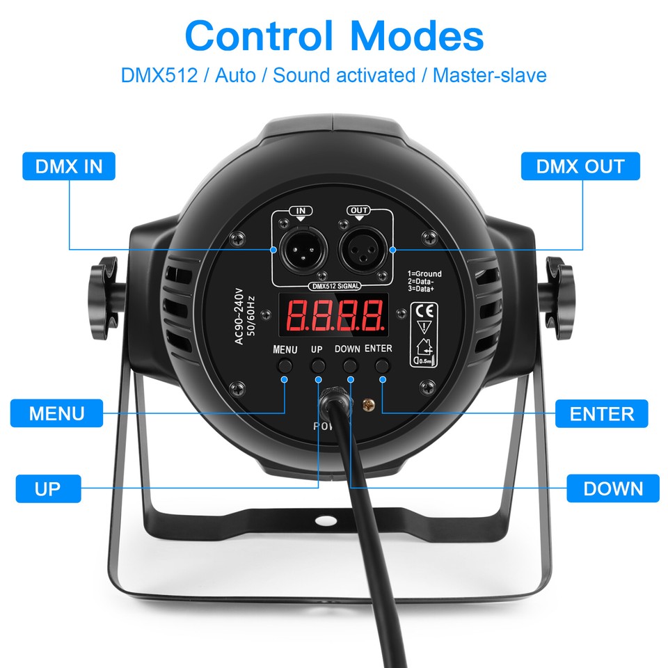 10PCS 270W PAR Can RGBW 18LED DMX Stage Lighting DJ Disco Wash Party ...