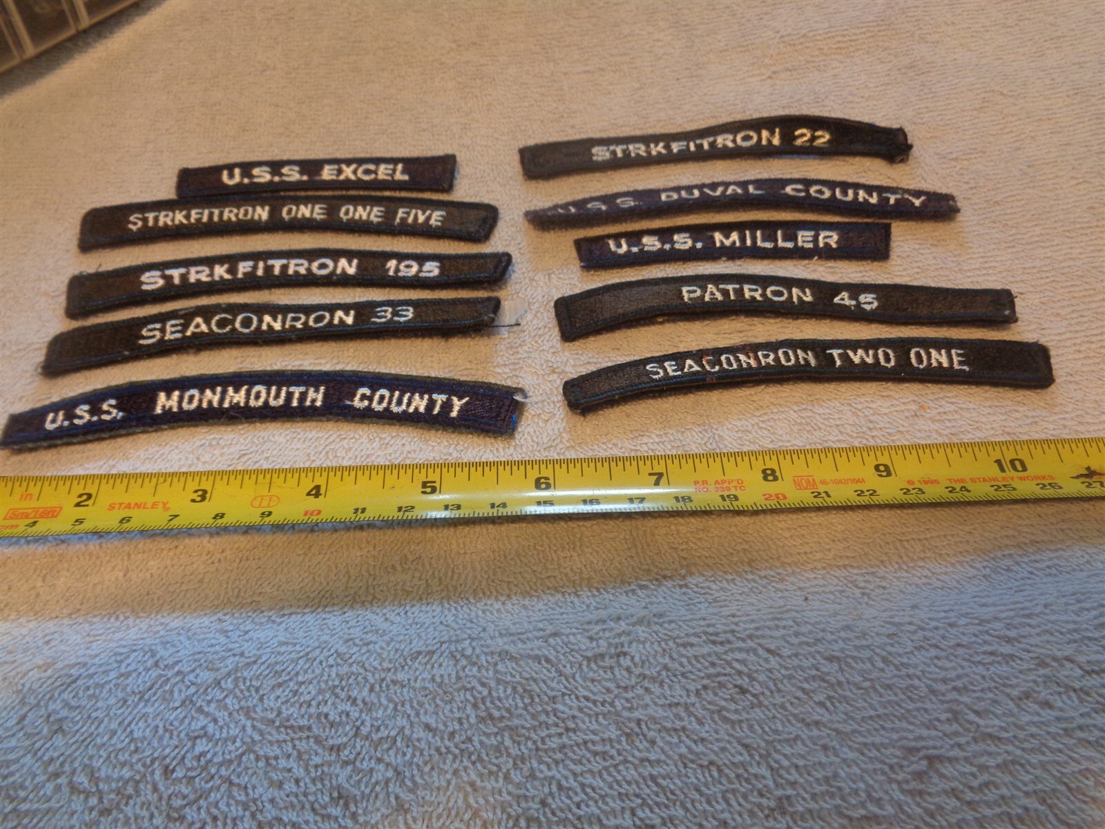 Ten (10) Different Navy Tabs or Rockers (BOX KIWI BAG#CT2) | eBay