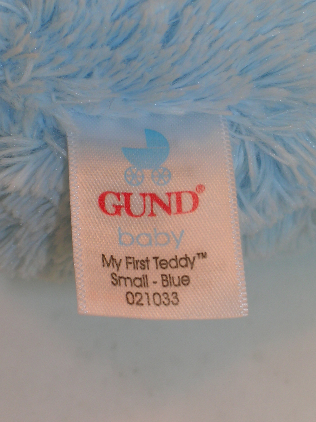 Baby Gund My First Teddy Blue Chenille Bear 9" 021033 Soft Plush Toy ...