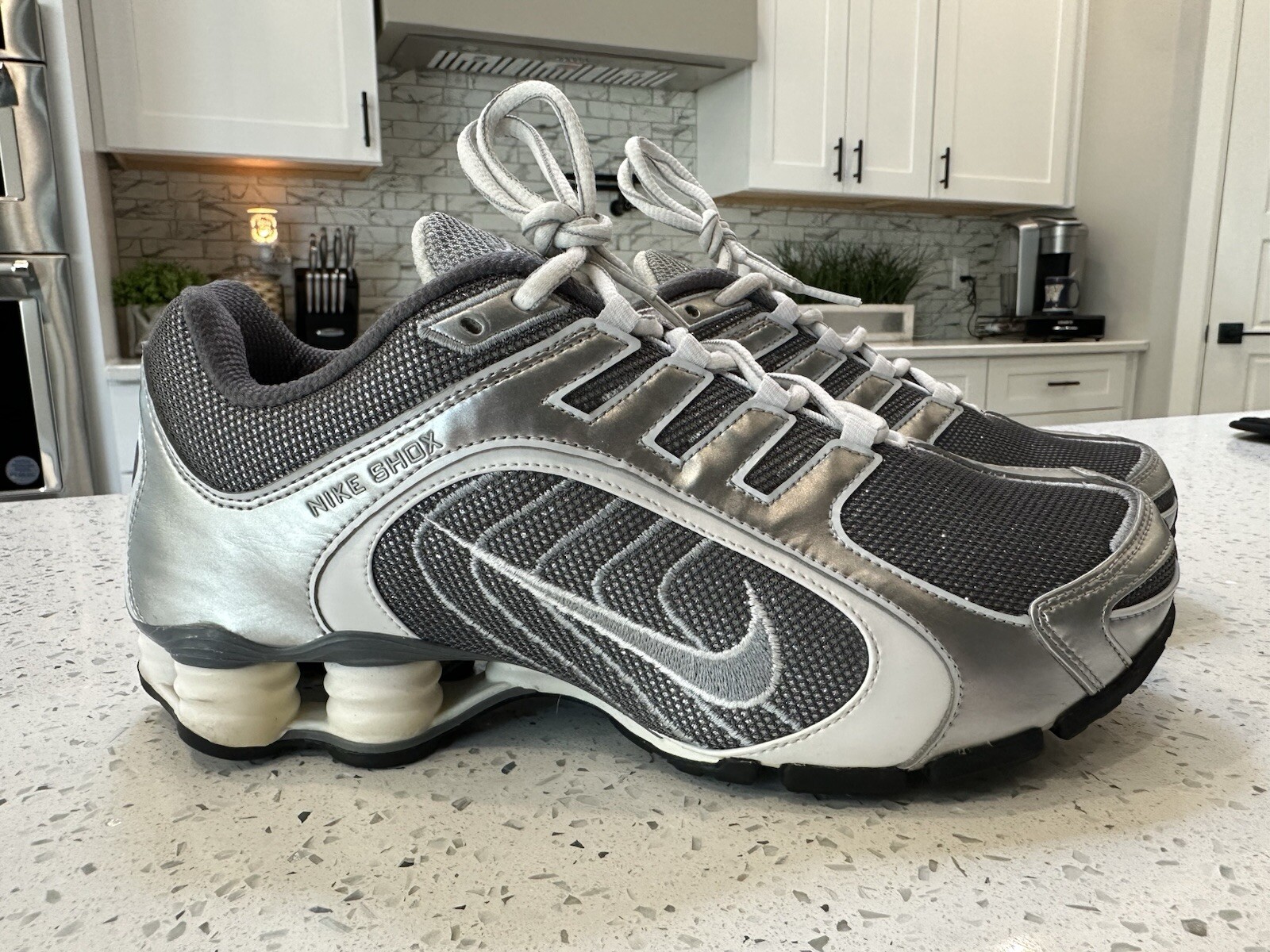 2010 Nike Shox Navina “Sparkle” Premium Silver/White … - Gem