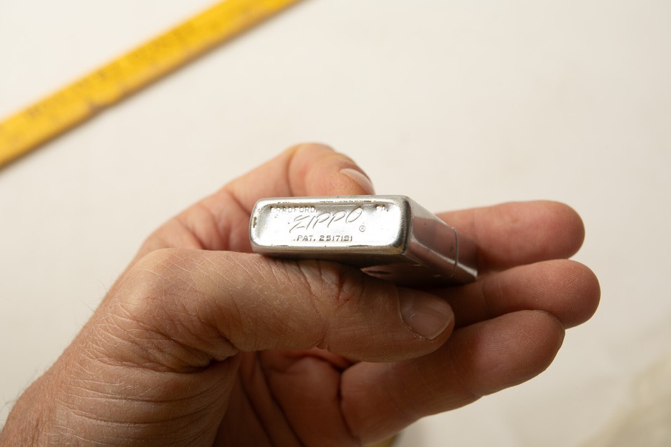 Vintage Zippo Lighter (R3C/JSF6) 1950-1957 Wheel Stuck Patent 2517191 ...