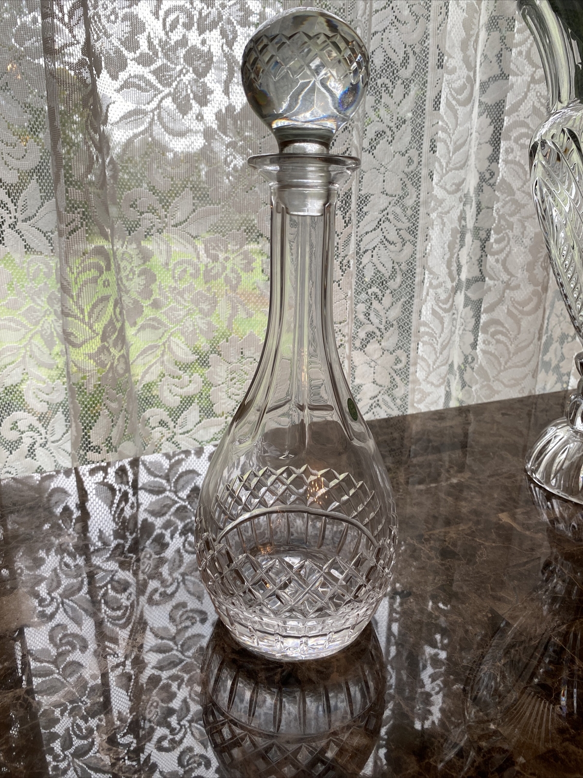 Vintage CLARENBRIDGE IRISH CRYSTAL 24% Lead Crystal - Wine Decanter ...