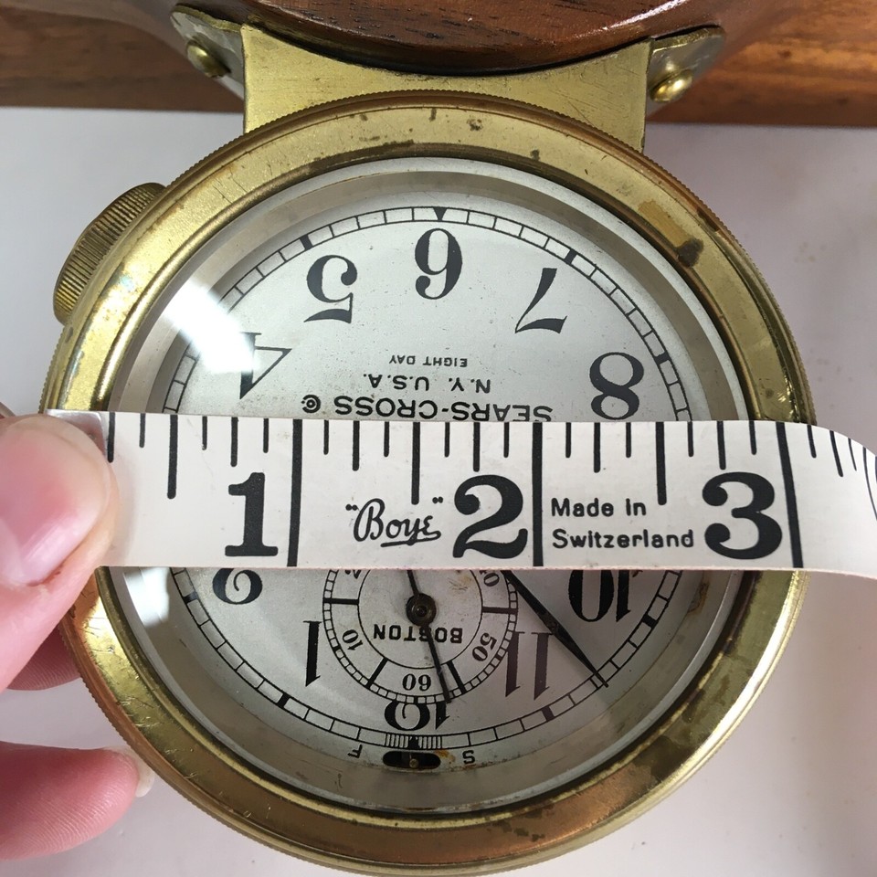 1930s HTF Rare CHELSEA SEARS-CROSS NY automobile CLOCK 8-Day **WORKs ...